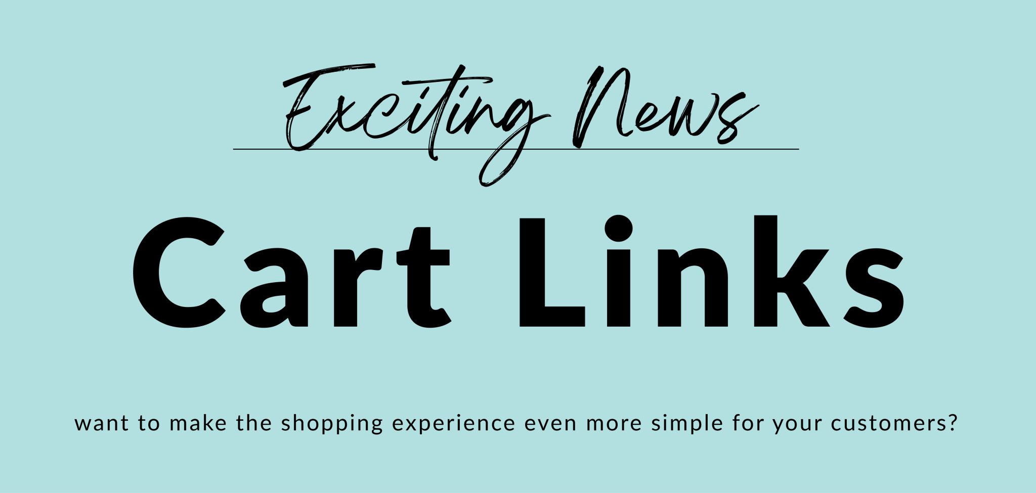 NEW BACK OFFICE FEATURE - CART LINKS - JBloom Designs
