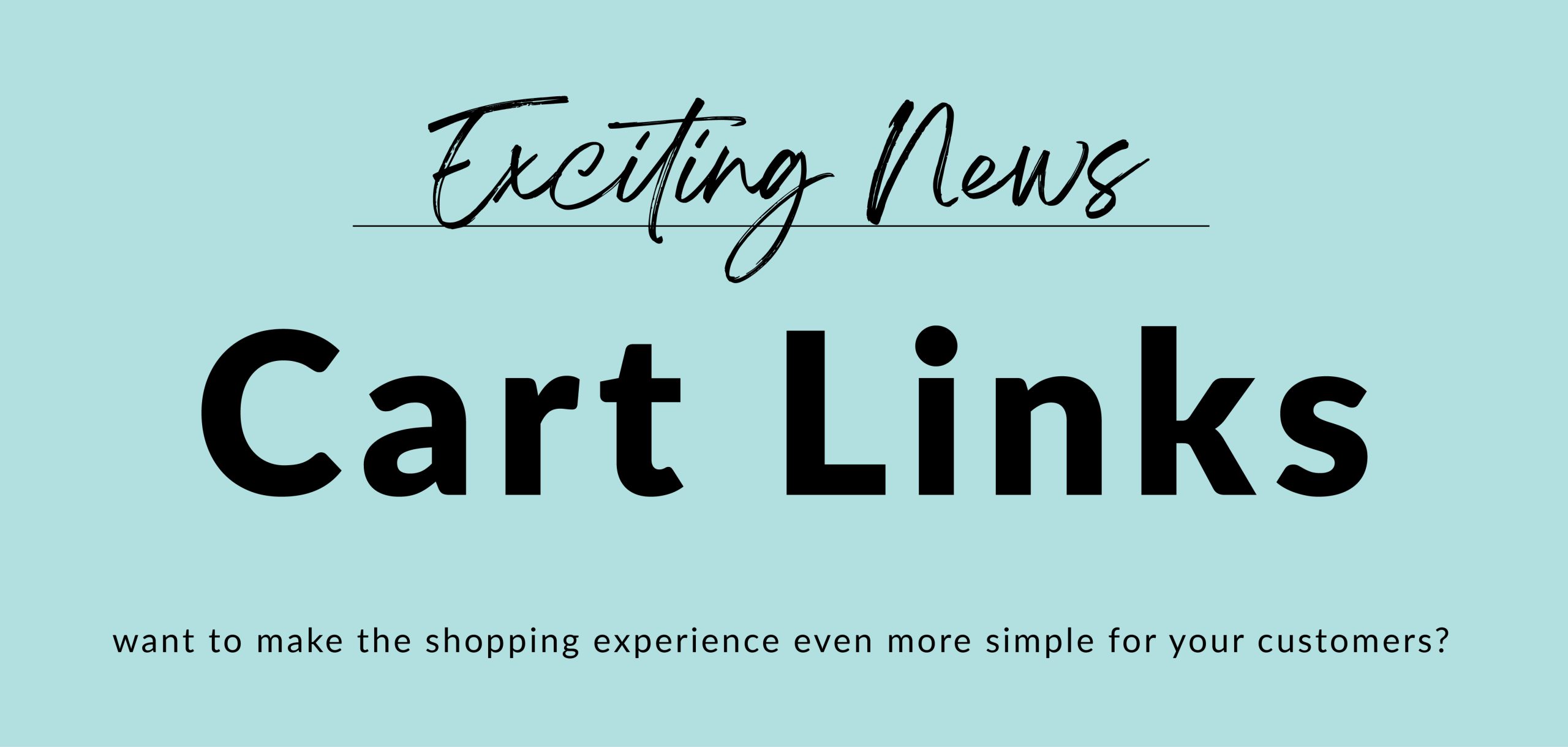 NEW BACK OFFICE FEATURE - CART LINKS - JBloom Designs